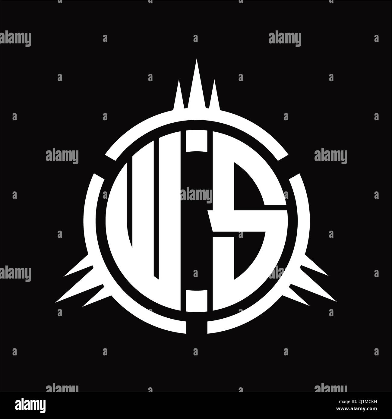 WS Logo monogram isolated on circle element design template Stock ...