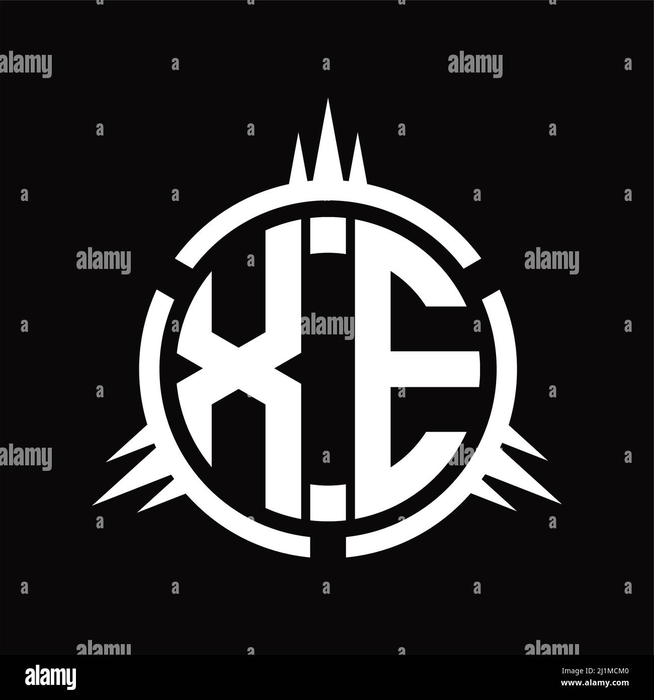 XE Logo monogram isolated on circle element design template Stock ...