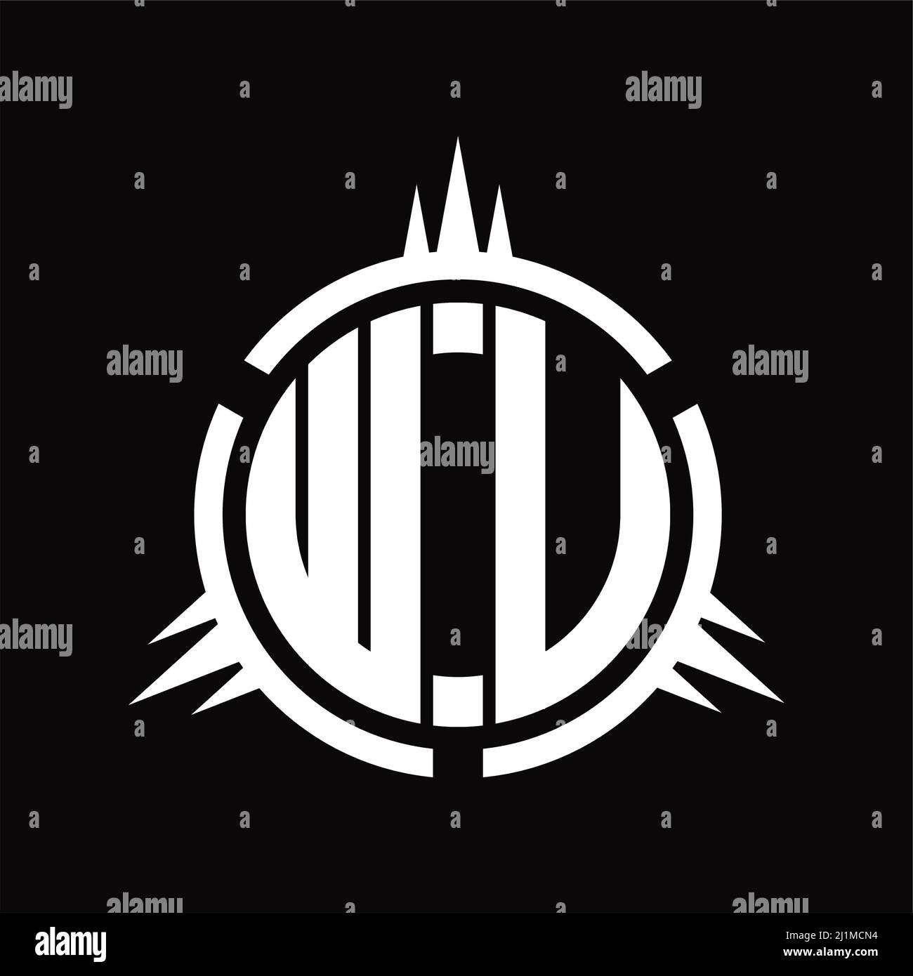 WU Logo monogram isolated on circle element design template Stock ...