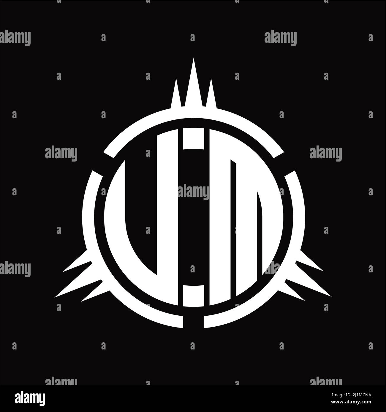 UM Logo monogram isolated on circle element design template Stock ...