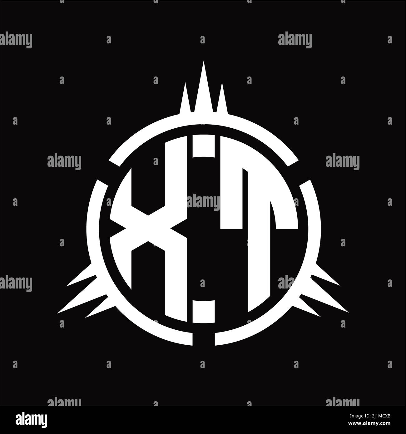 XT Logo monogram isolated on circle element design template Stock ...