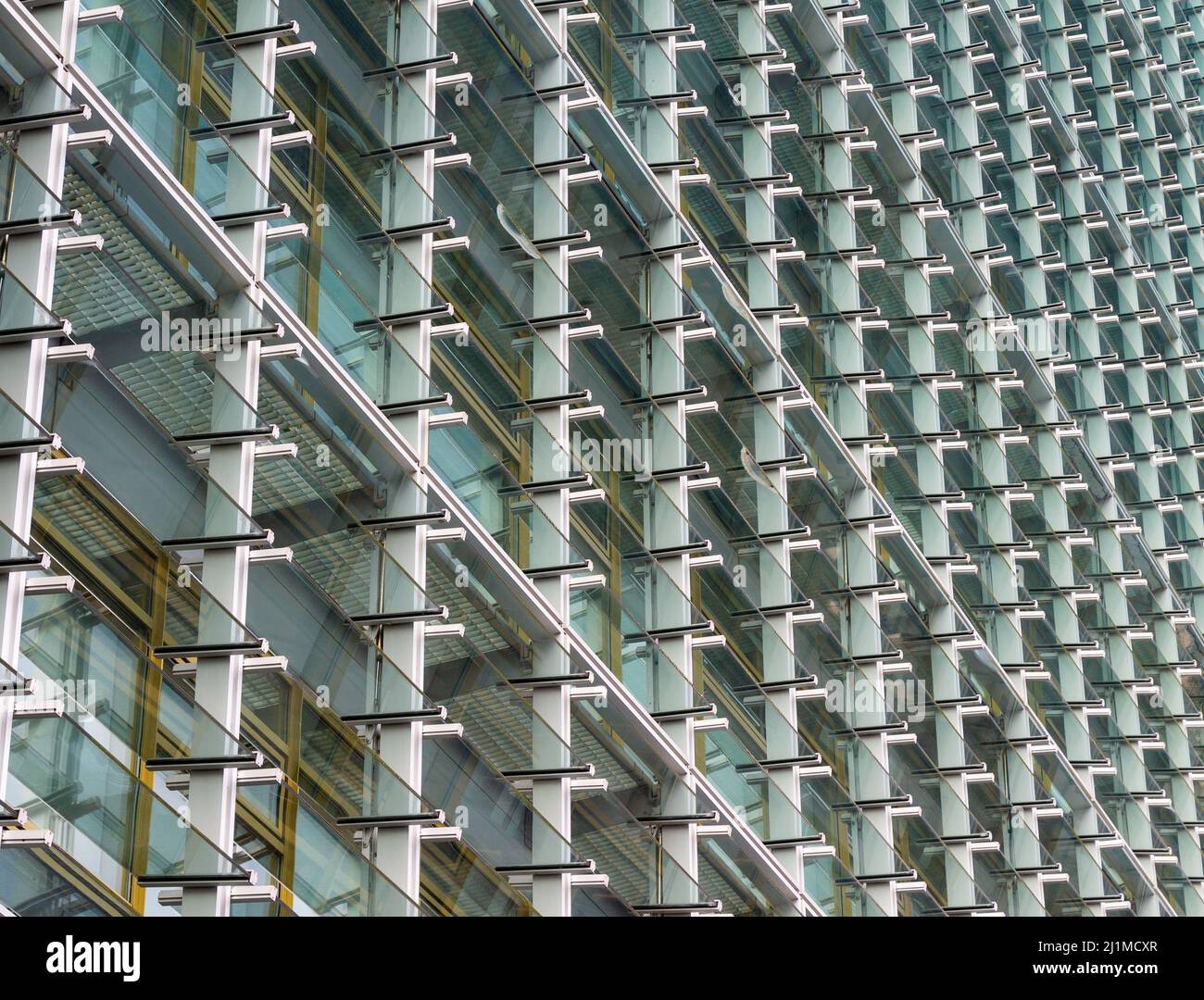 Louvre Window climate control on building facade or frontage Stock ...