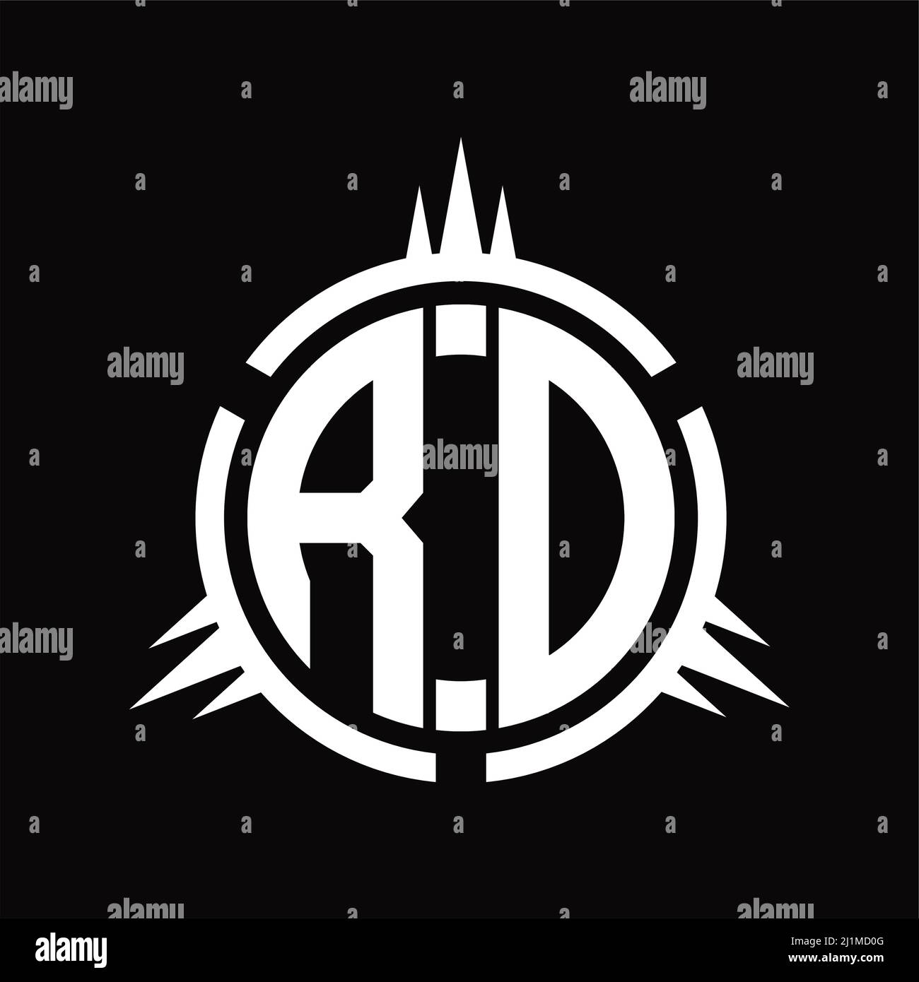 RD Logo monogram isolated on circle element design template Stock ...