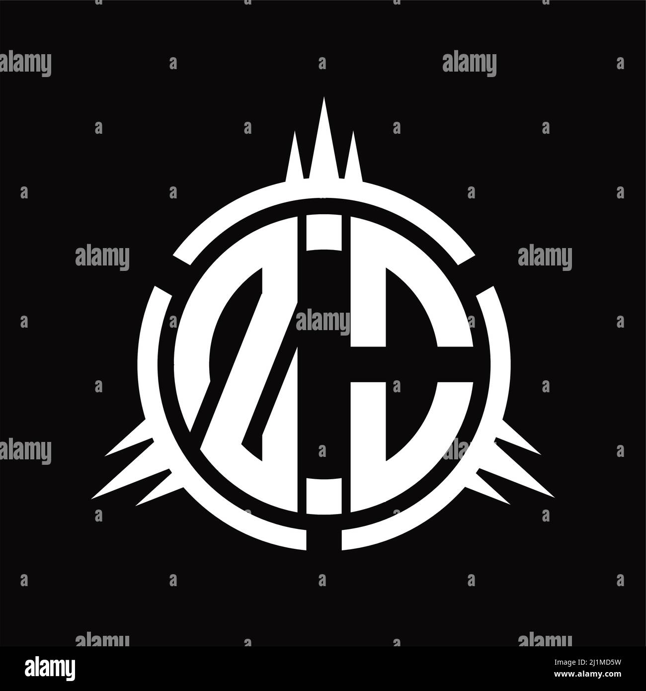 ZO Logo monogram isolated on circle element design template Stock ...