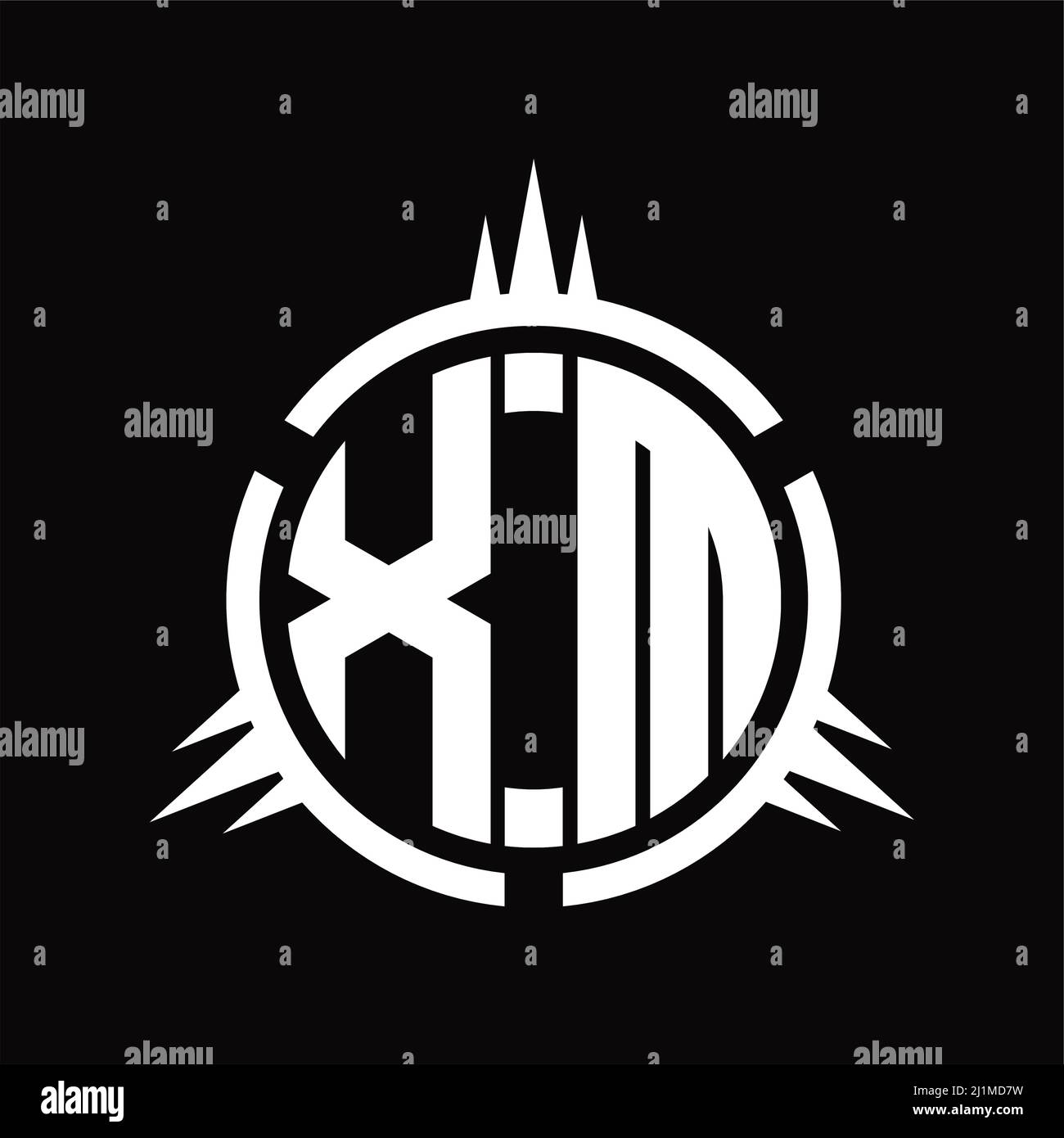 XM Logo monogram isolated on circle element design template Stock ...