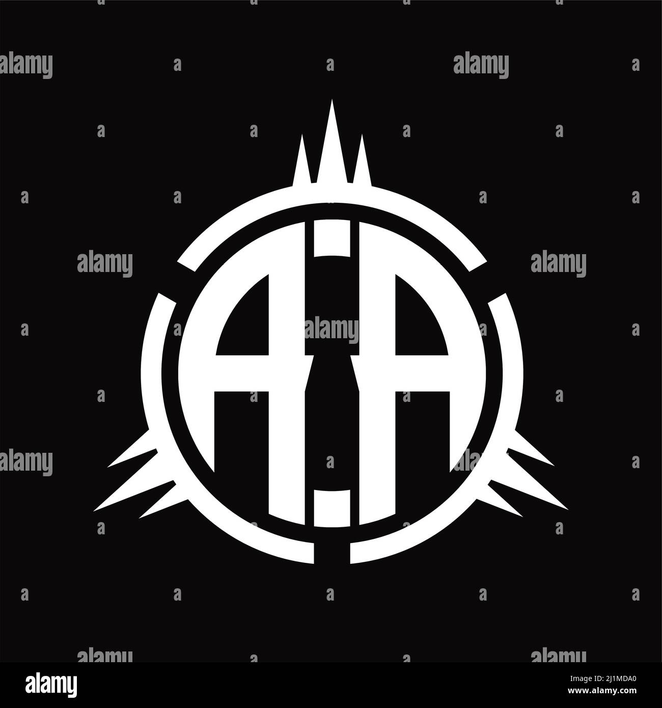 Modern monogram circle hi-res stock photography and images - Alamy