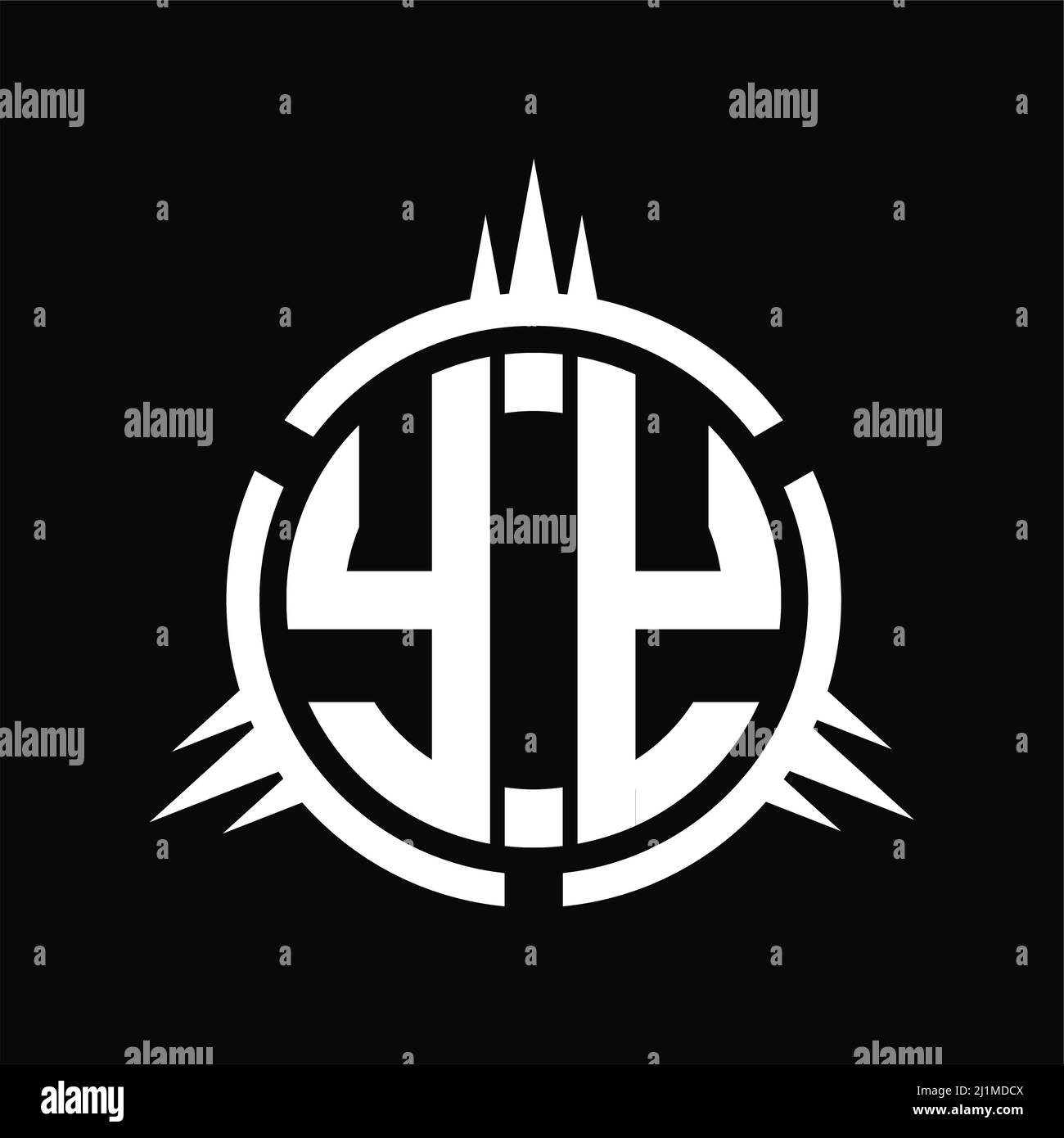 YY Logo monogram isolated on circle element design template Stock ...