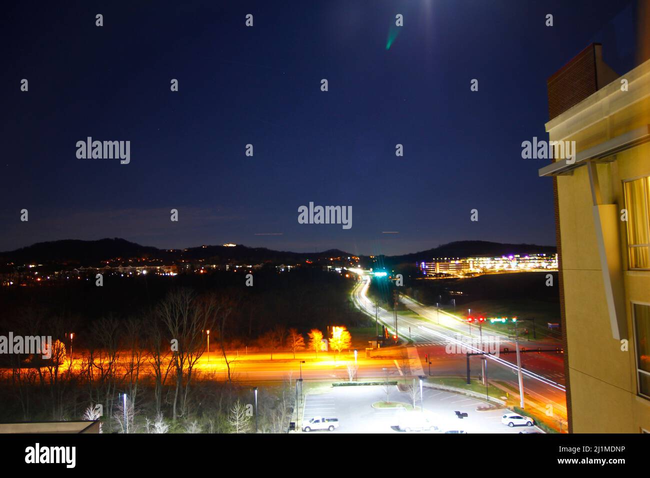 View of eastern Franklin, Tennessee at night Stock Photo - Alamy