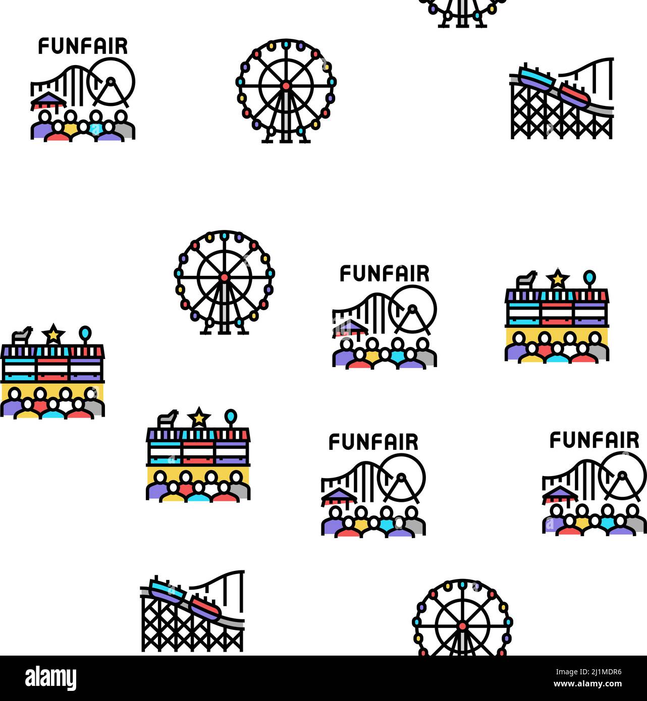 Luna park amusement park entrance Cut Out Stock Images & Pictures - Alamy