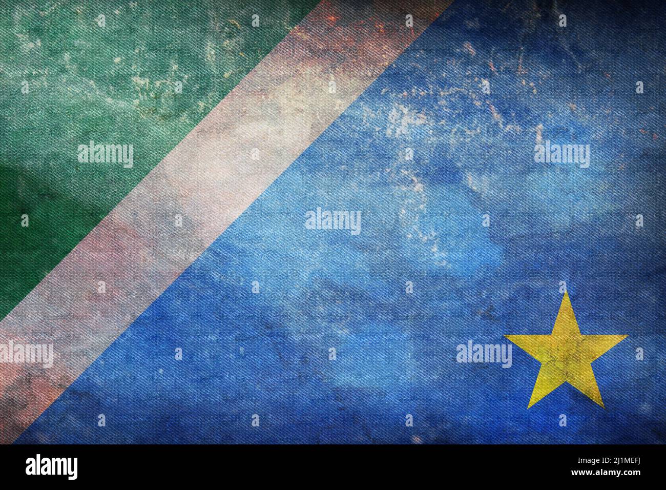 Top view of retro flag Mato Grosso do Sul, Brazil with grunge texture ...