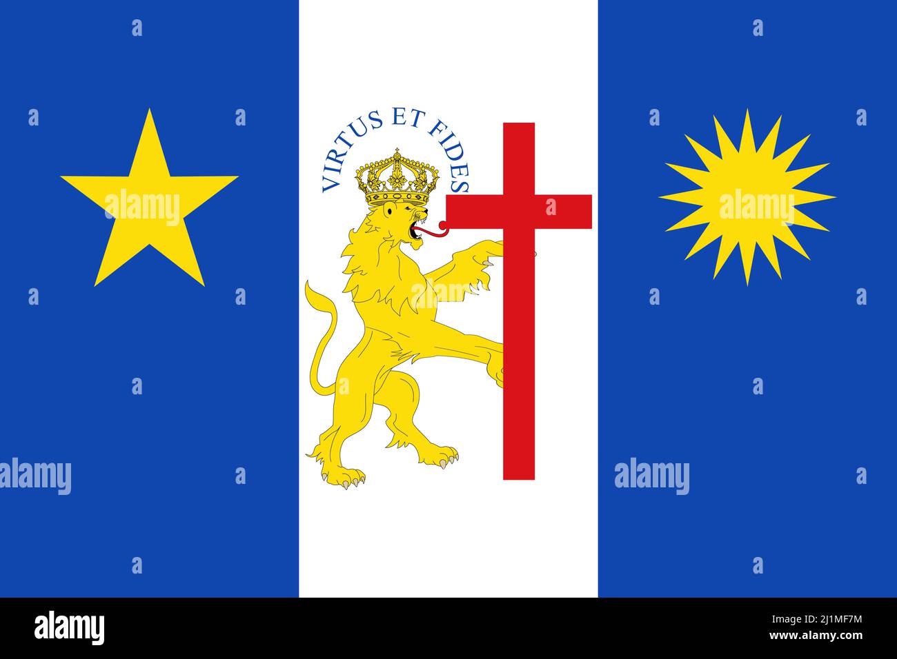 Top view of flag Recife, Brazil. Brazilian patriot and travel concept ...