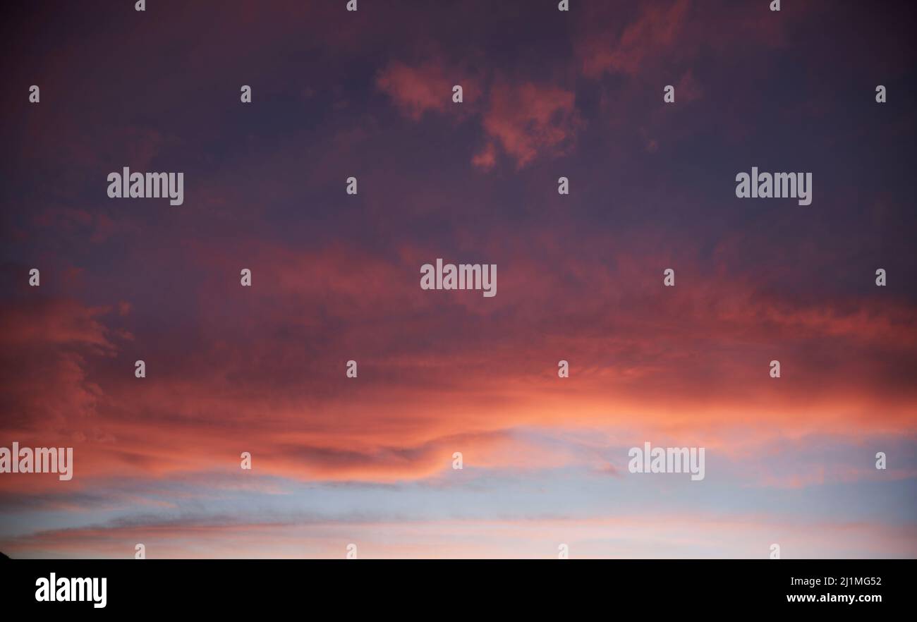 sunset sky blue sky clouds Stock Photo - Alamy