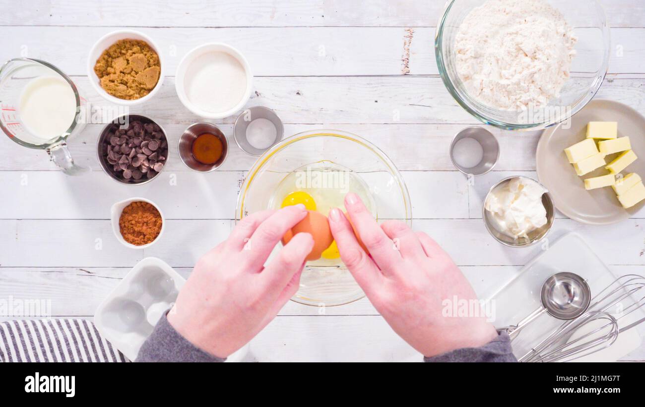 Mixing ingredients bake chocolate raspberry hi-res stock photography ...