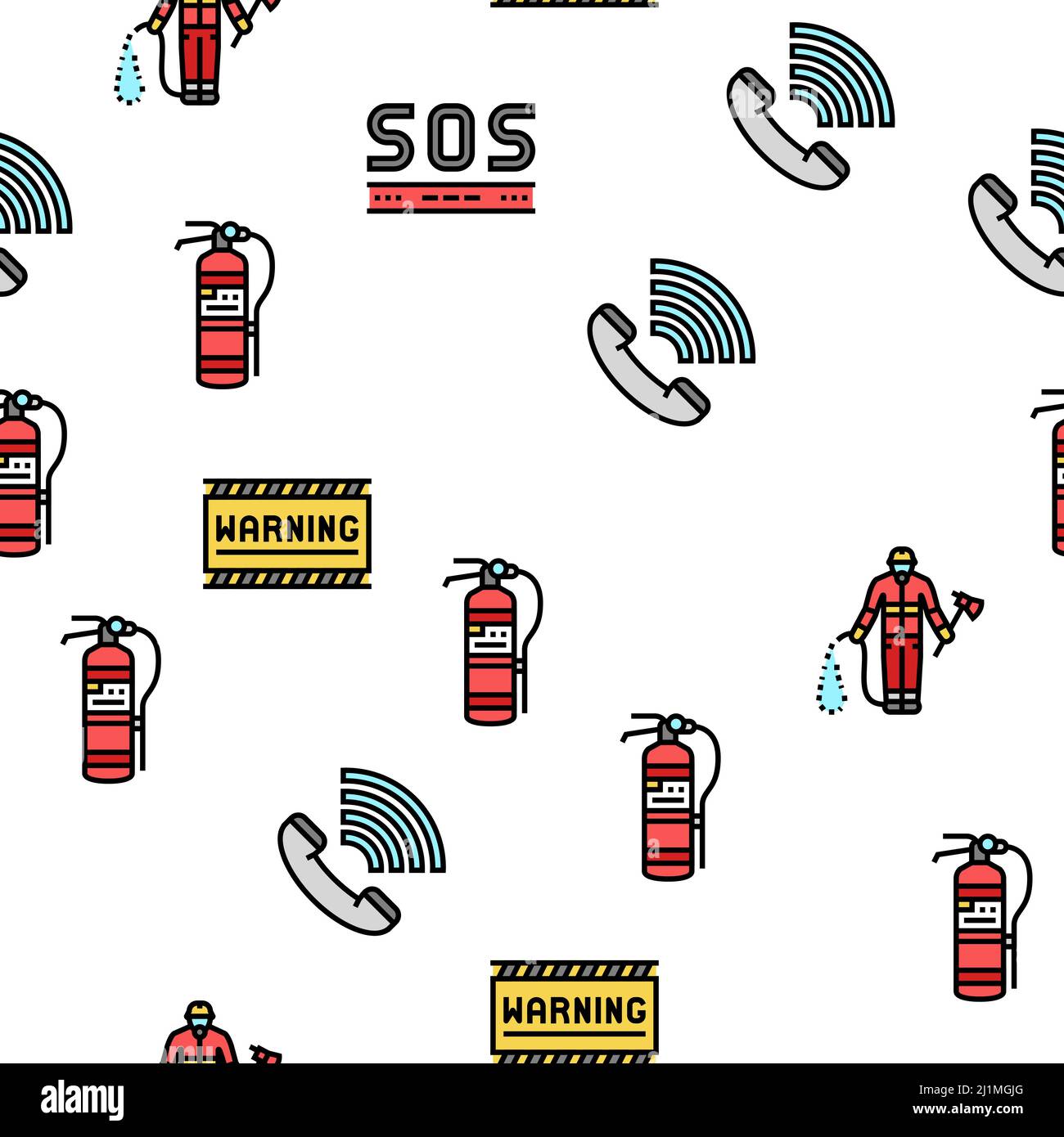 Emergency Helping In Accident Vector Seamless Pattern Stock Vector ...