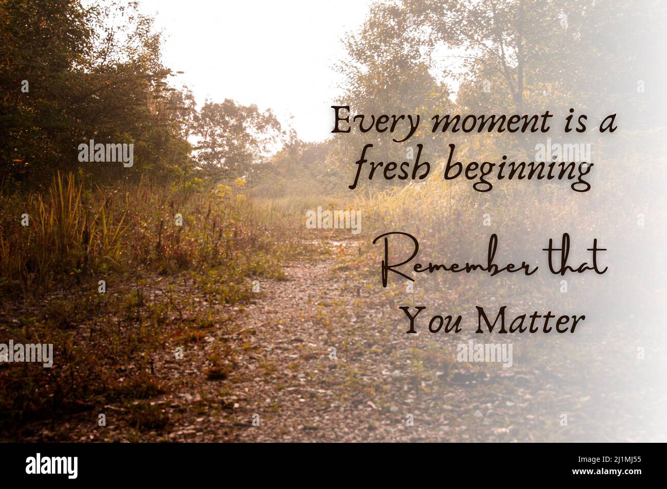 Motivational and inpirational quote - Every moment is a fresh beginning ...