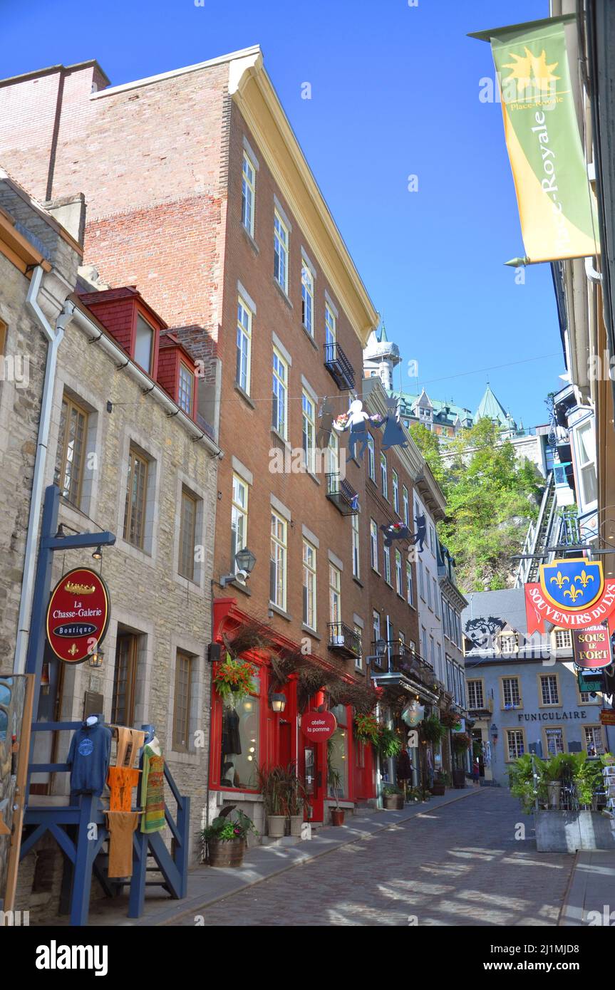 French Style Houses on Rue Sous le Fort Street at Lowe City (Basse ...