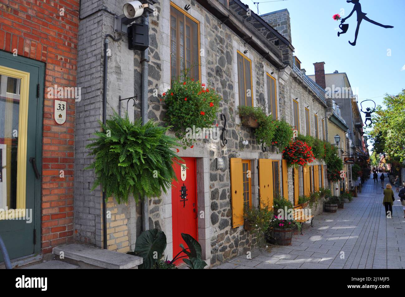 Historic French style commercial building on Rue du Petit Champlain ...