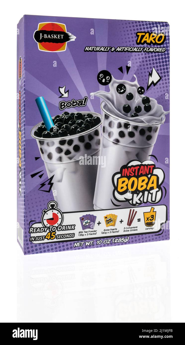 Winneconne, WI -20 March 2021: A package J basket instant boba kit in ...