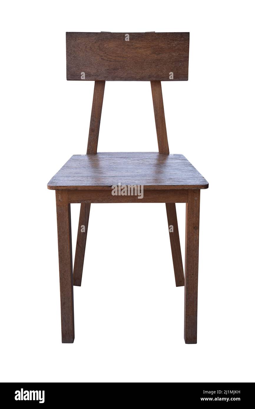 Wooden chair isolated on white background with clipping path Stock ...