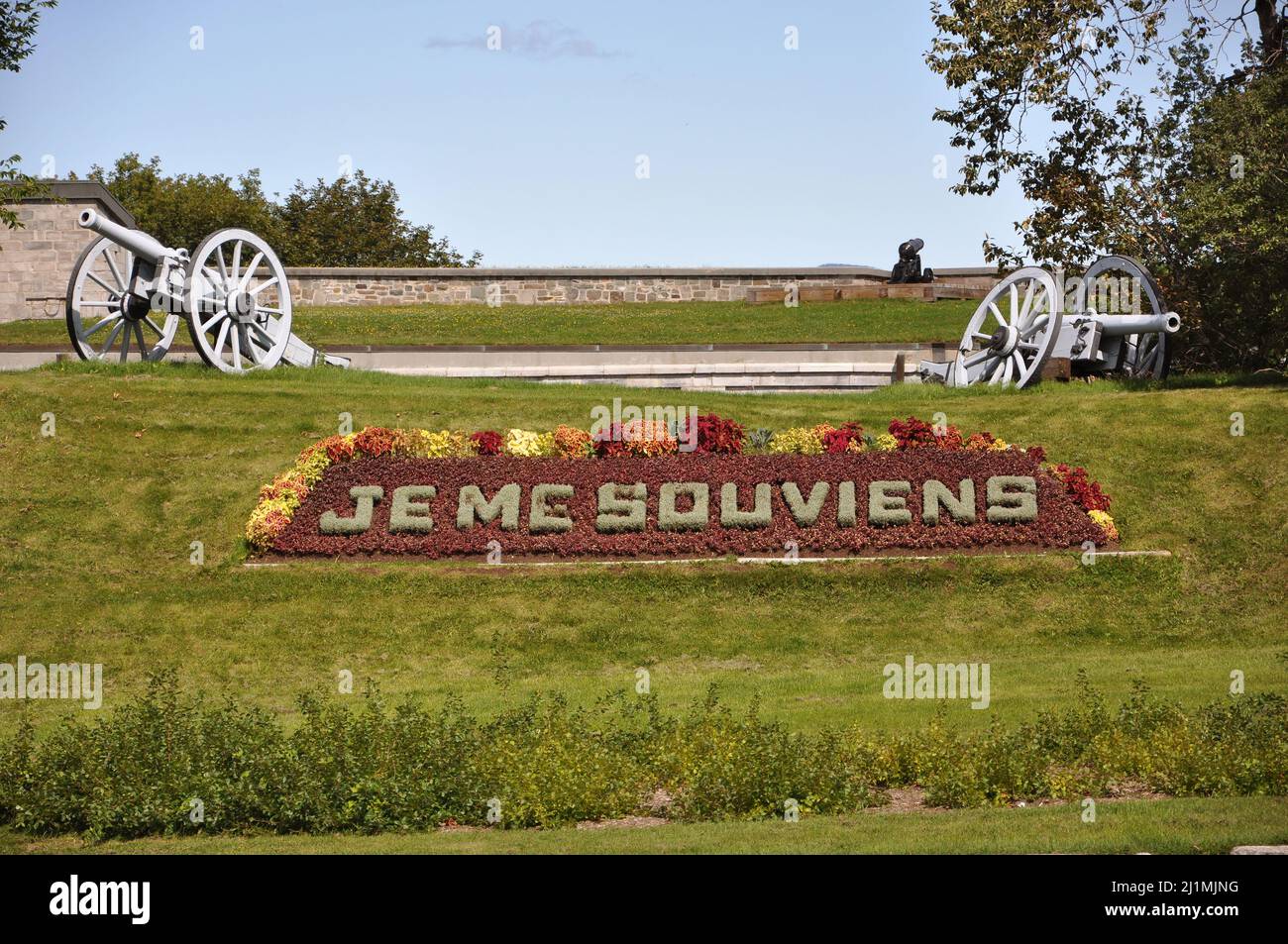 Je me souviens (English: I remember), official motto of Quebec in La ...