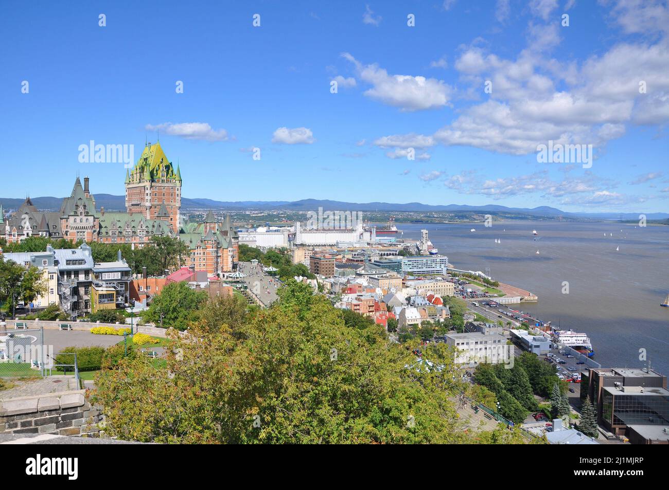 Old Quebec City skyline including Chateau Frontenac and Lower Town with ...