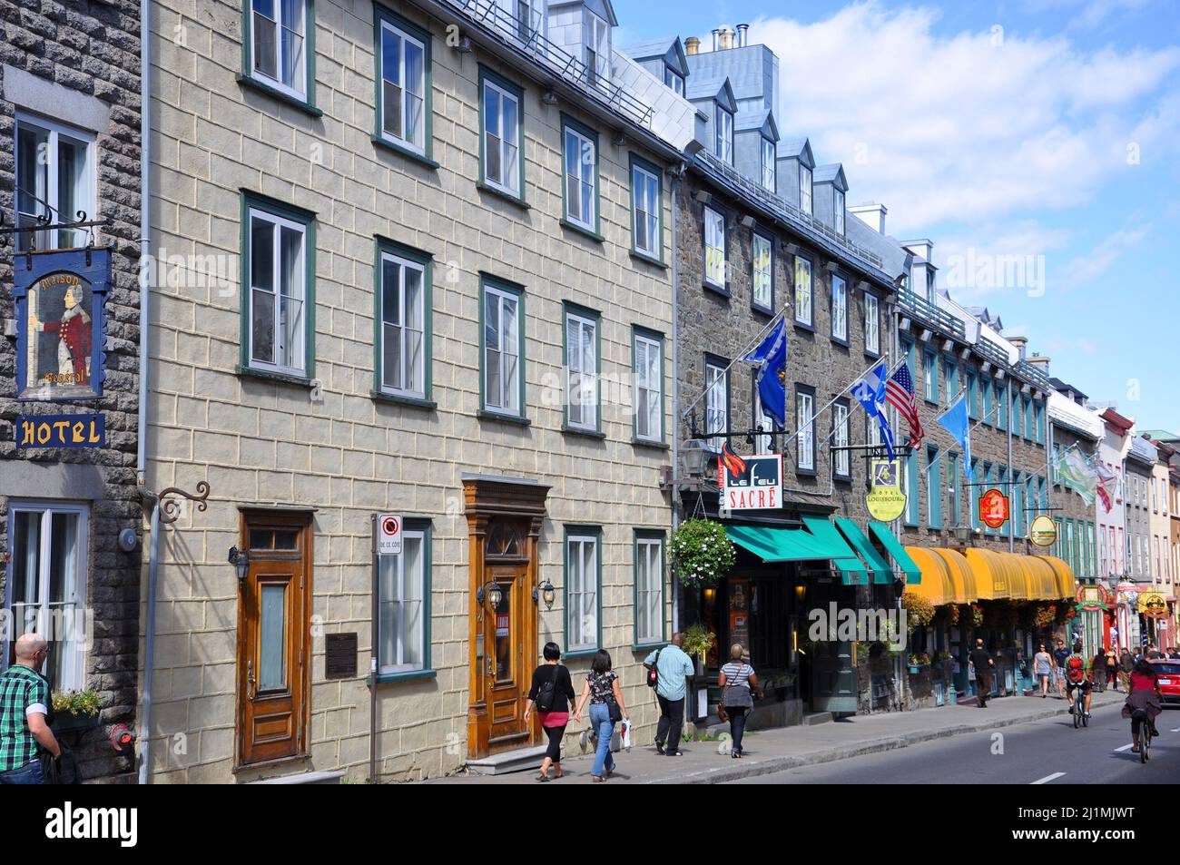 French style historic commercial building on Rue Saint-Louis Street in ...