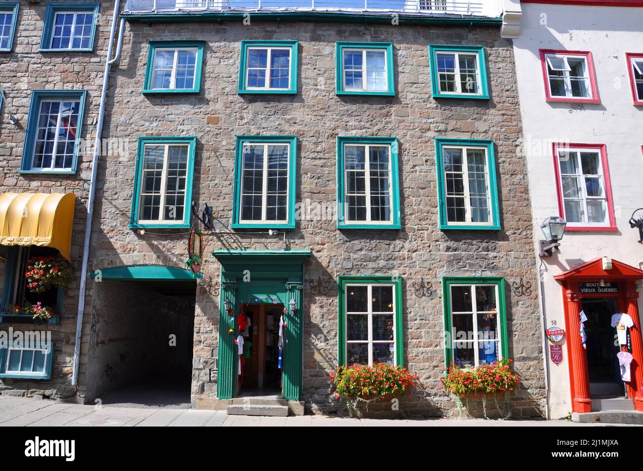 French style historic commercial building on Rue Saint-Louis Street in ...