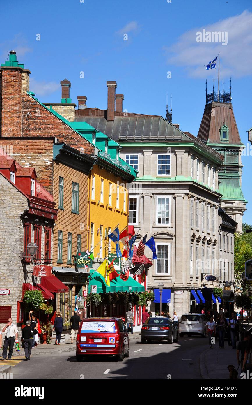 French style historic commercial building on Rue Saint-Louis Street in ...