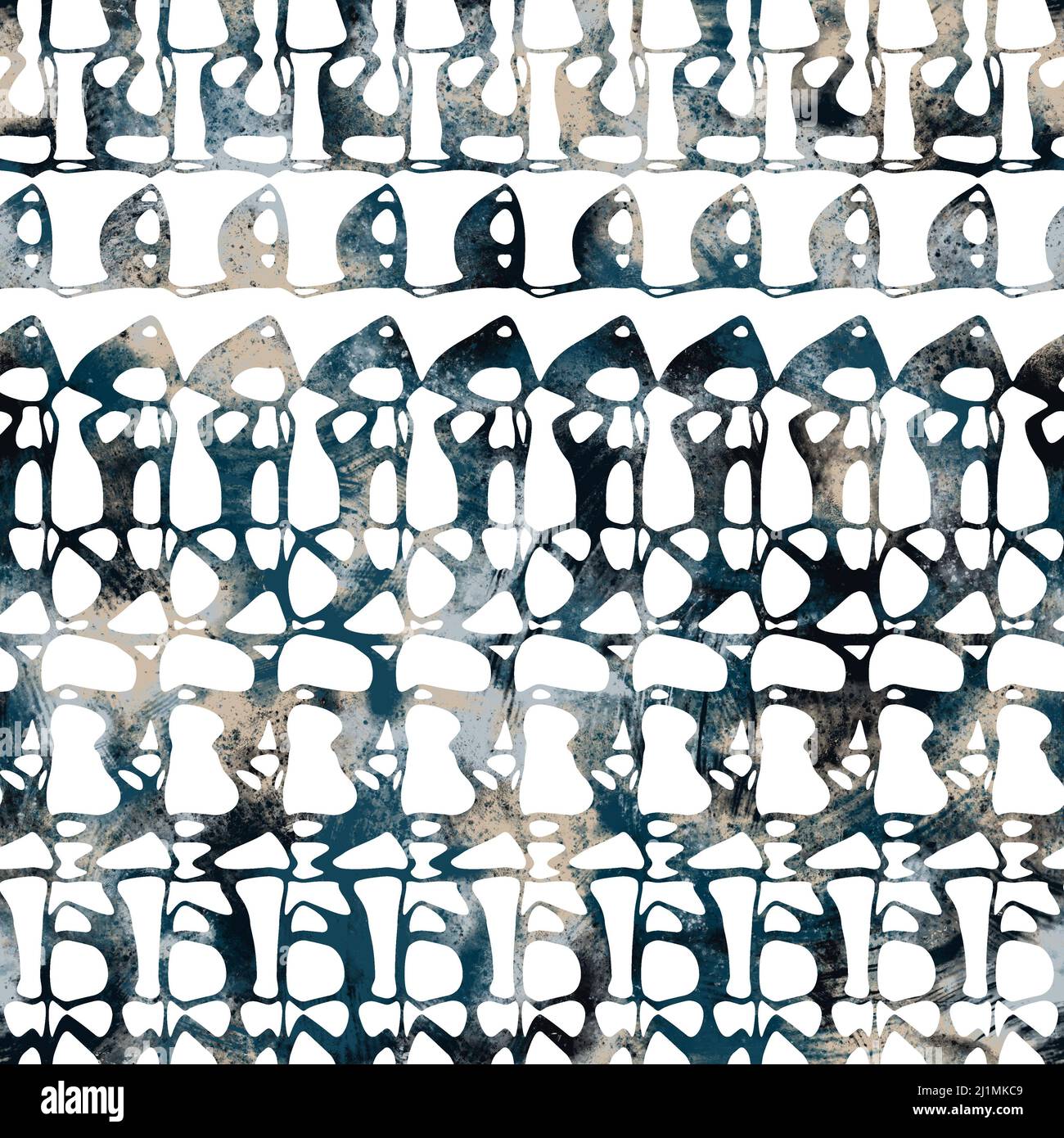 Seamless navy blue and white abstract grungy seamless surface pattern ...