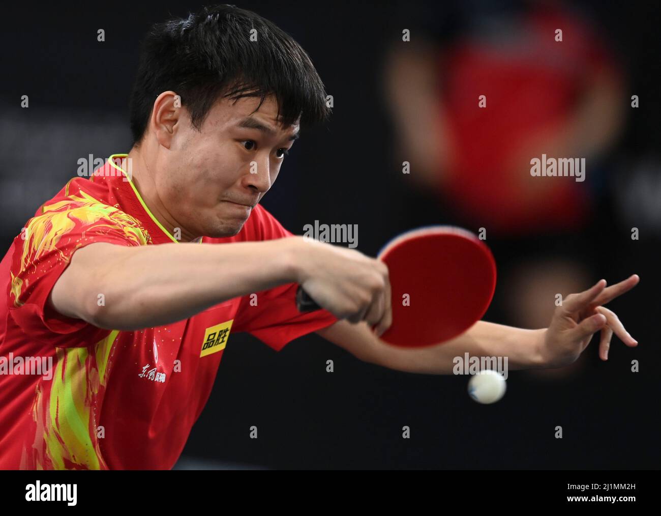 Doha, Qatar. 26th Mar, 2022. Liu Dingshuo competes during the ...