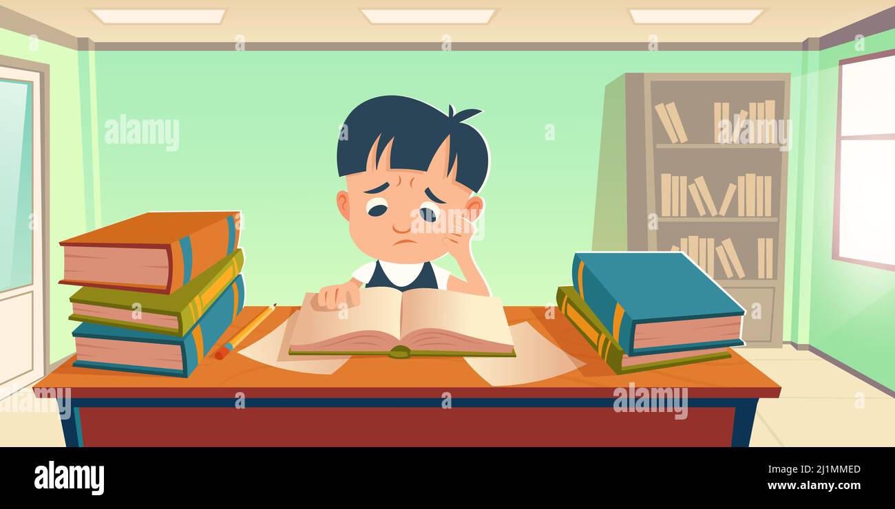 Sad frustrated asian school boy Stock Vector Images - Alamy