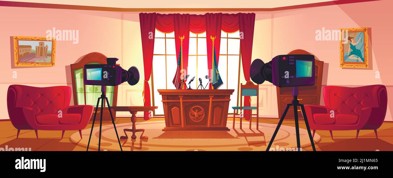 Empty conference room for presidents or government negotiations with ...