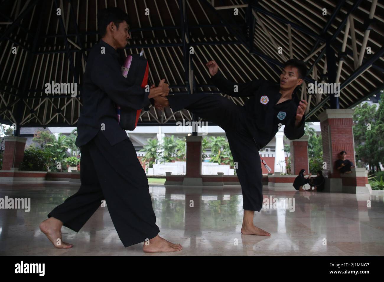 Jakarta, Indonesia. 26th Mar, 2022. The Pagar Nusa silat warriors ...