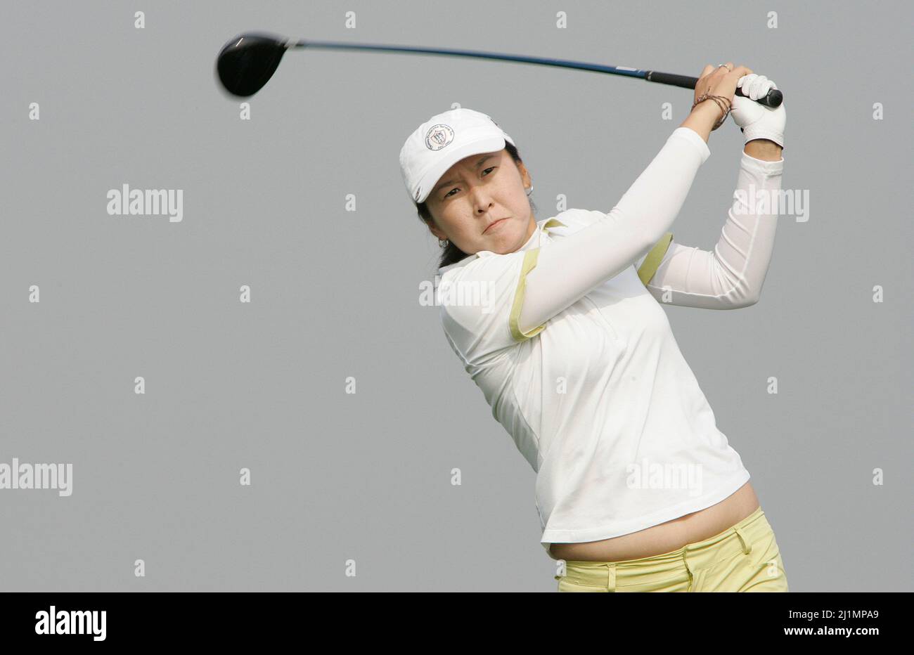 Oct 30, 2009-Incheon, South Korea-Candie Kung of Taiwan hits a teeshot ...