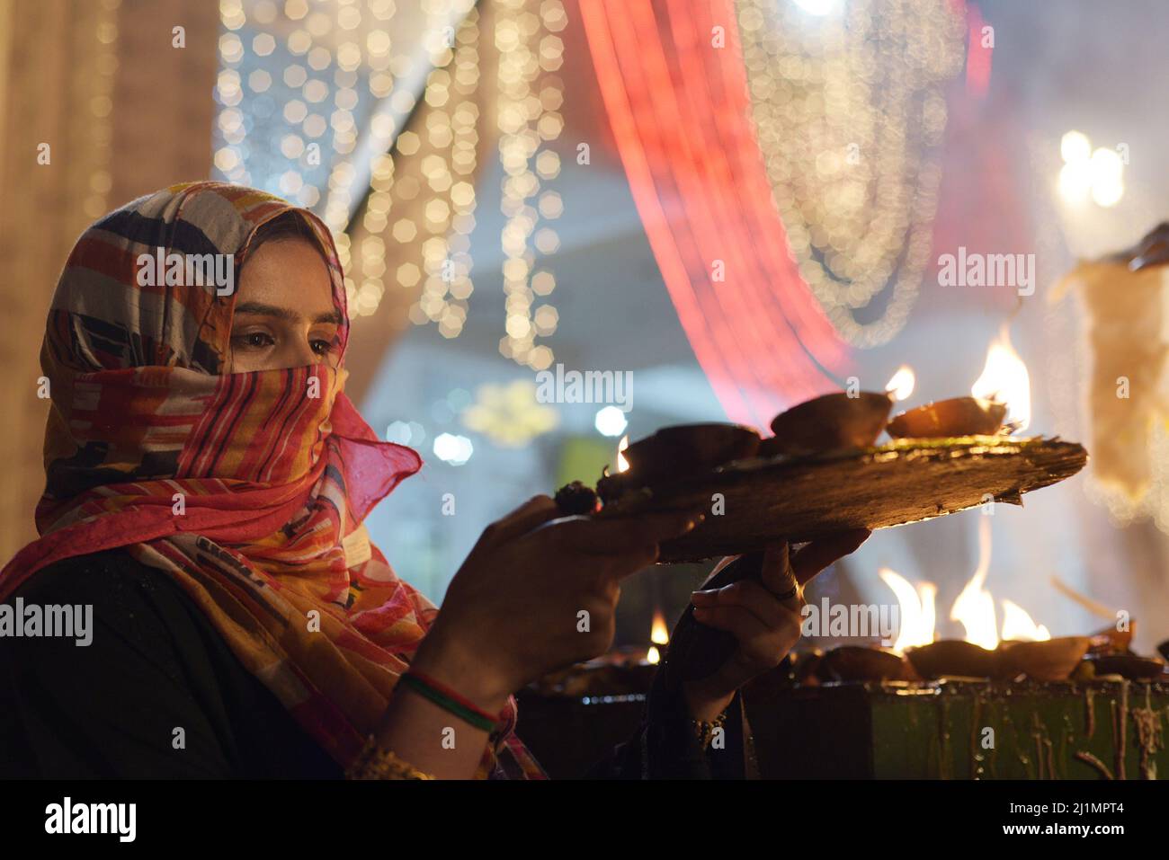 Pakistani devotees attend the three-days 434th annual Urs 'Festival of lights' at the shrine of ...