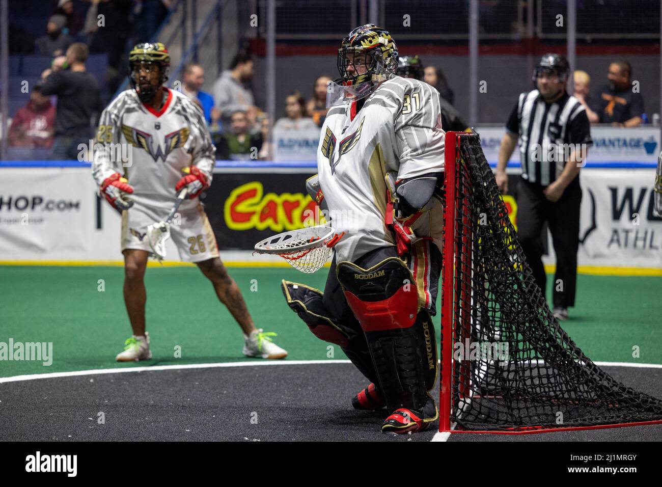 March 26, 2022: Philadelphia Wings goaltender Zach Higgins (31 ...