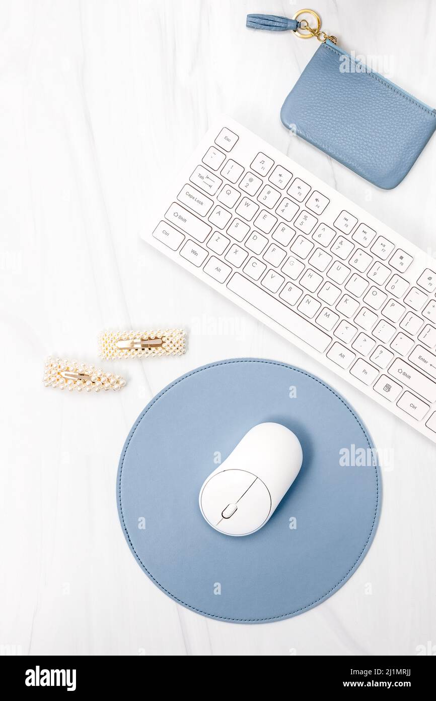 Feminine Styled Desktop Stock Photo - Alamy