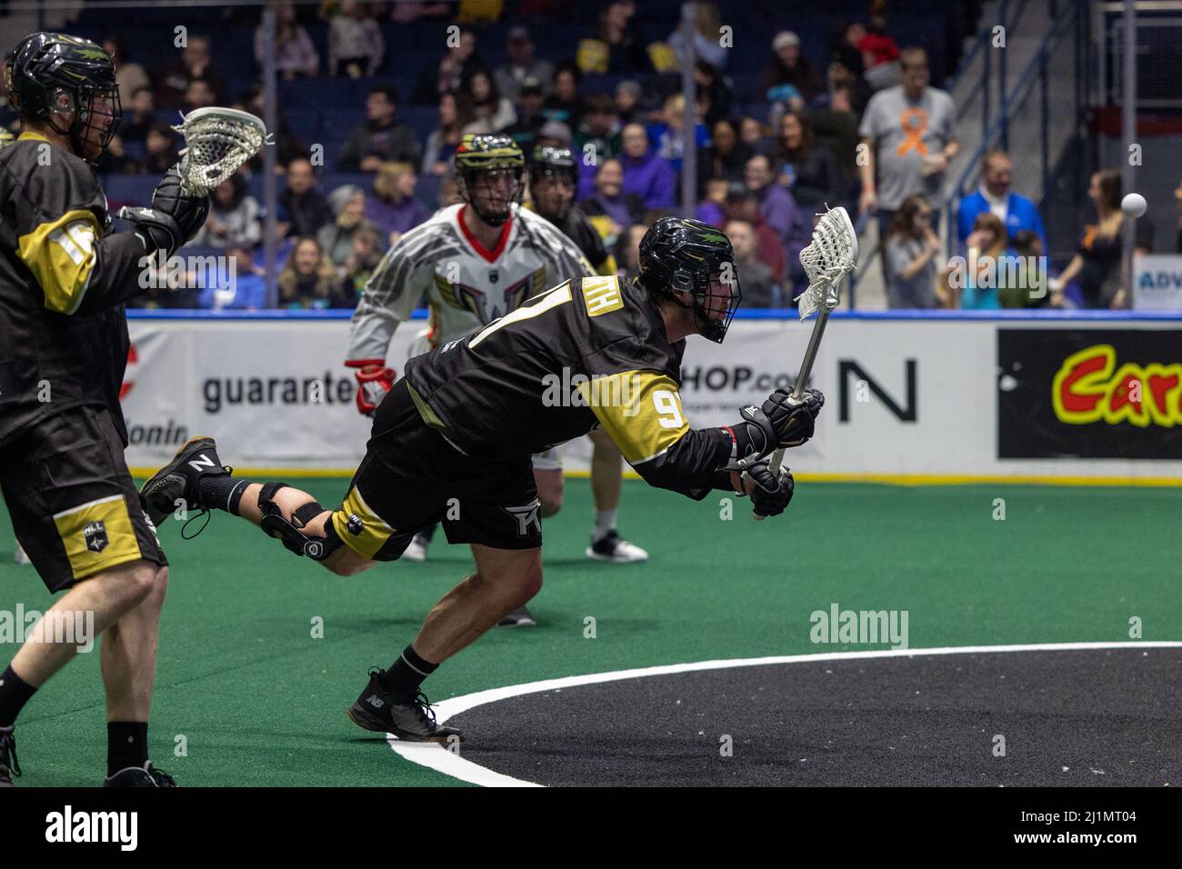 March 26, 2022: Rochester Knighthawks forward Thomas Hoggarth (91 ...