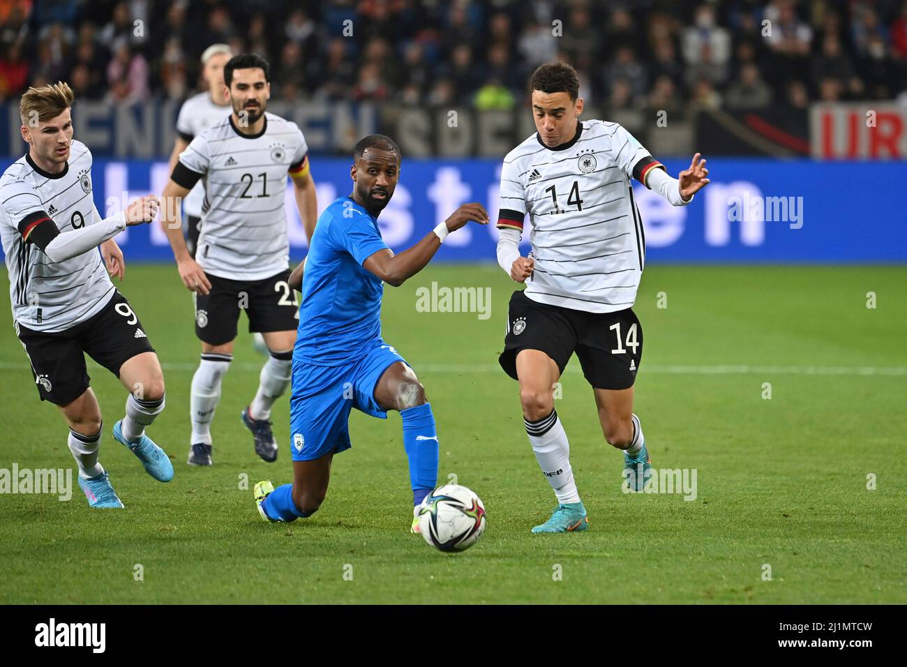 Sinsheim PreZero Arena. 26th Mar, 2022. Jamal MUSIALA (GER), action ...