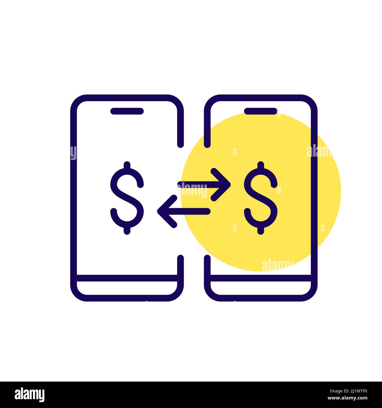 Online banking transactions between users. Pixel perfect, editable ...