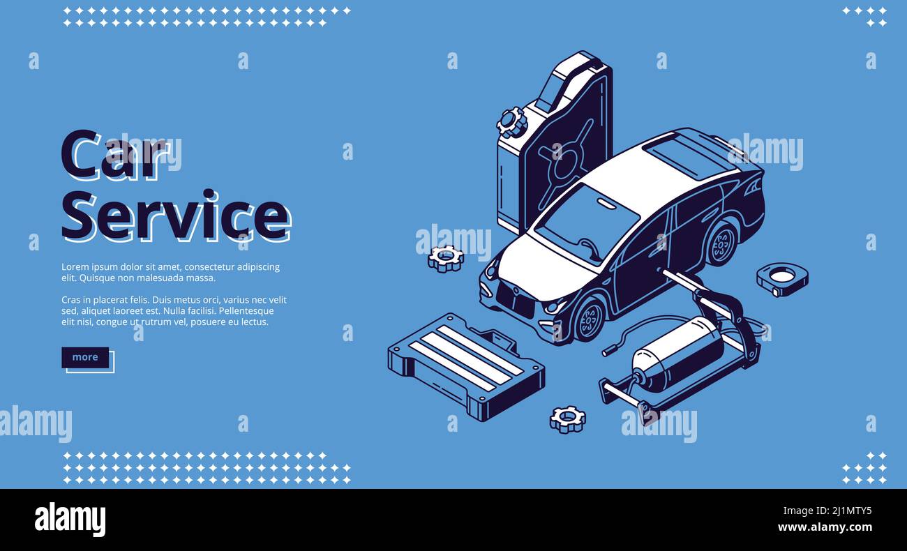Car service banner for website. Auto maintenance, diagnostic and repair ...