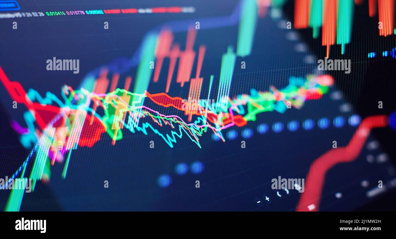 forex trading graph and candlestick chart suitable for financial ...