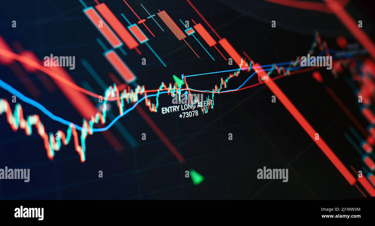 Economic graph with diagrams on the stock market, for business and ...