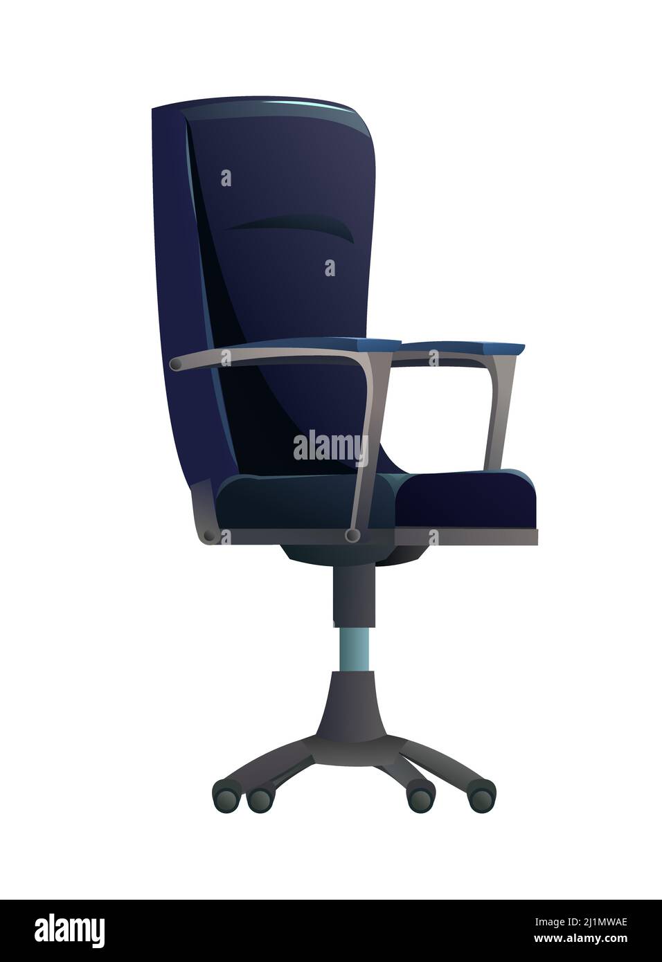 Contemporary office chair. Comfortable work furniture. Isolated on ...