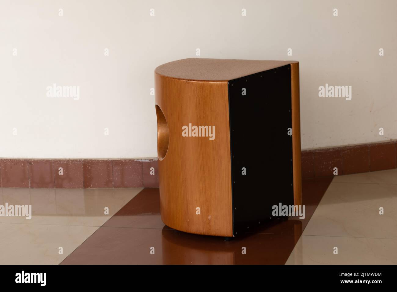 A picture of cajon also known as clap box is a box shaped percussion ...