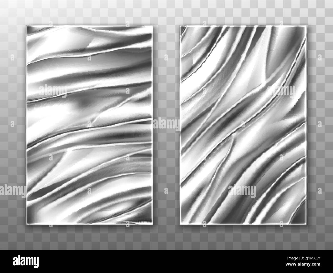 Silver foil crumpled metal texture background, aluminum or steel folded ...
