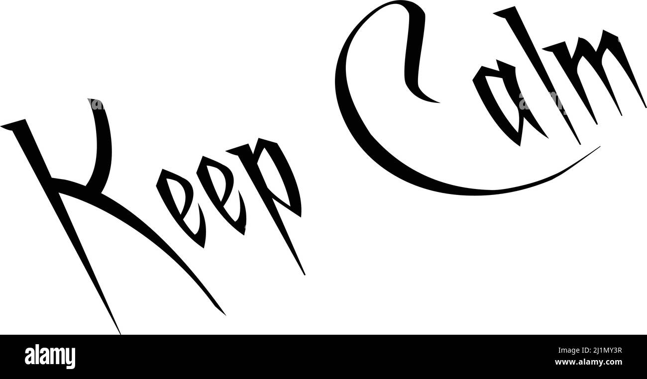 Keep calm text sign illustration on white background Stock Vector Image ...