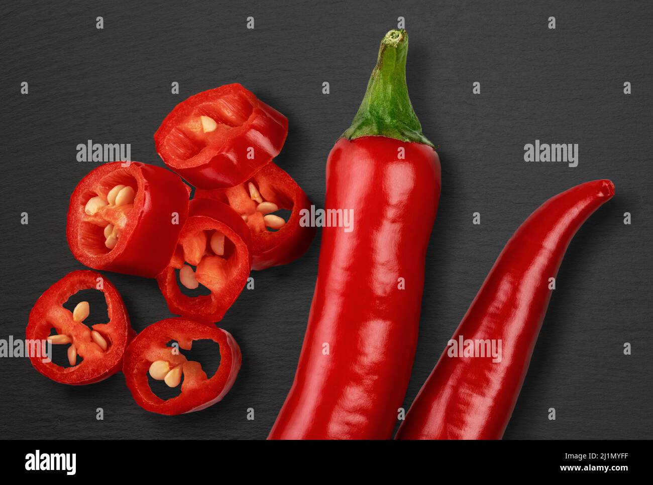 Sliced long red pepper isolated hi-res stock photography and images - Alamy