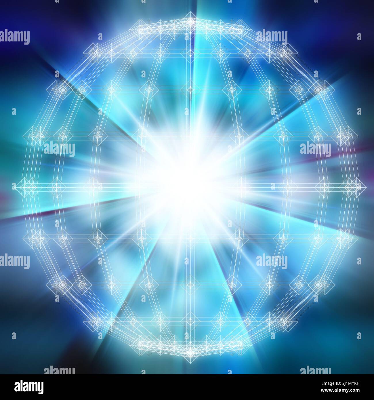 bright sphere of light of connected nodes Stock Photo - Alamy