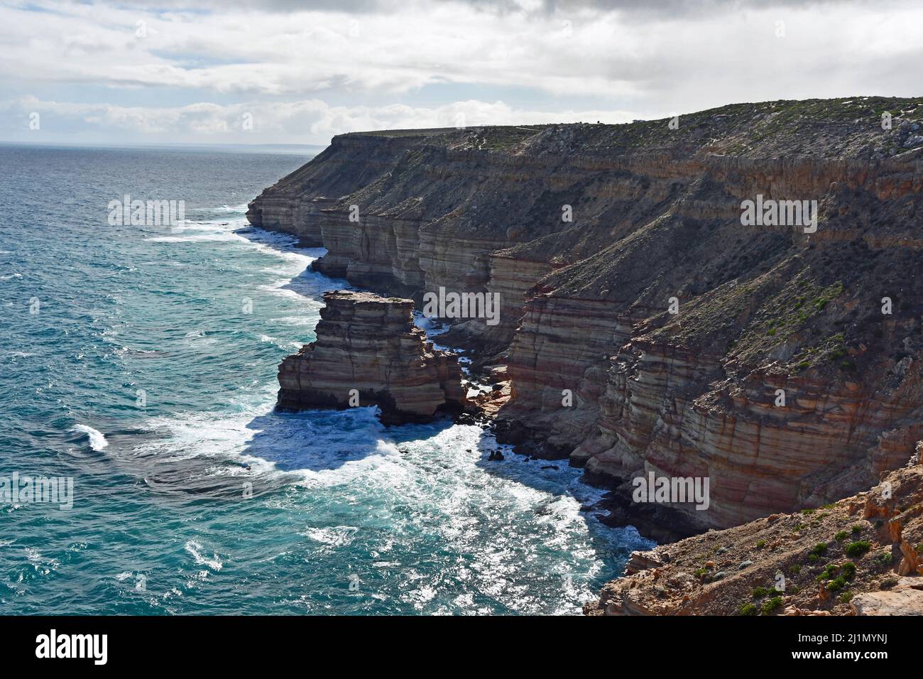 Island Rock Kalbarri National park Coastal Cliffs Stock Photo - Alamy